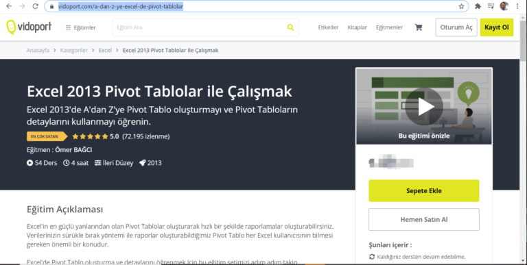 Excel'de Pivot Tablo Oluşturma ve Kullanma Nasıl Yapılır? - Excel ...